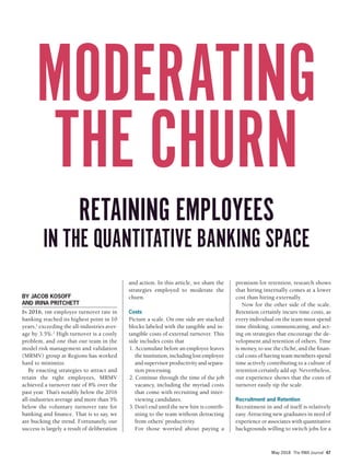 Moderating the Churn: Retaining employees in the quantitative banking ...