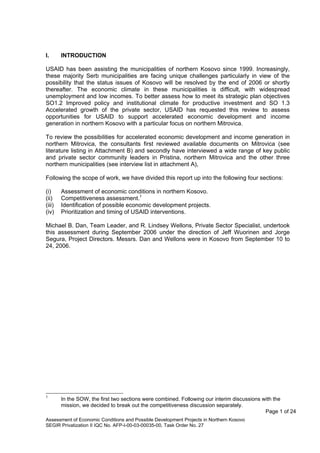 Kosovo AEDO - Final Assessment | PDF