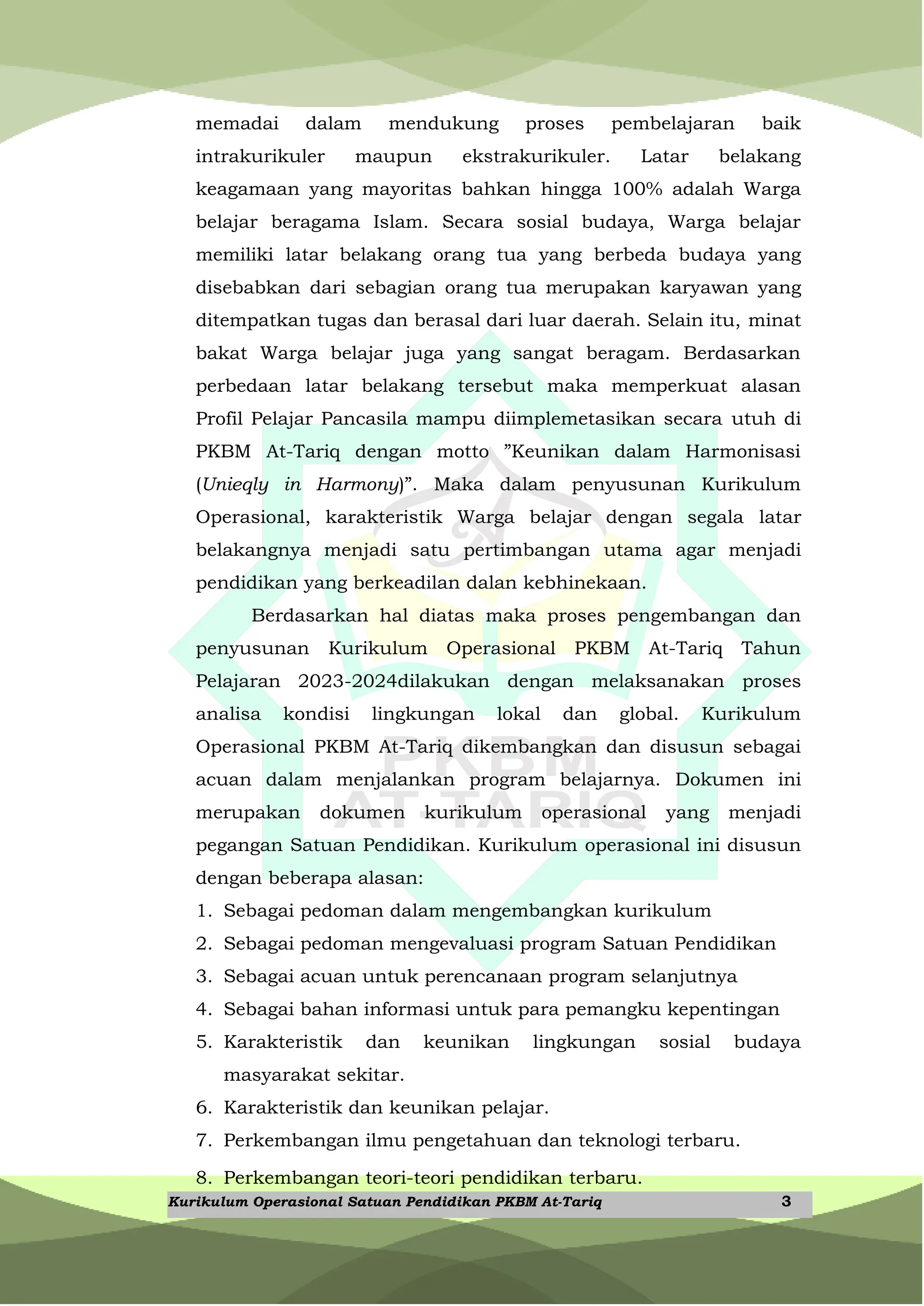 Kurikulum Satuan Pendidikan (KSP)PKBM AT-TARIQ OK 2024.docx