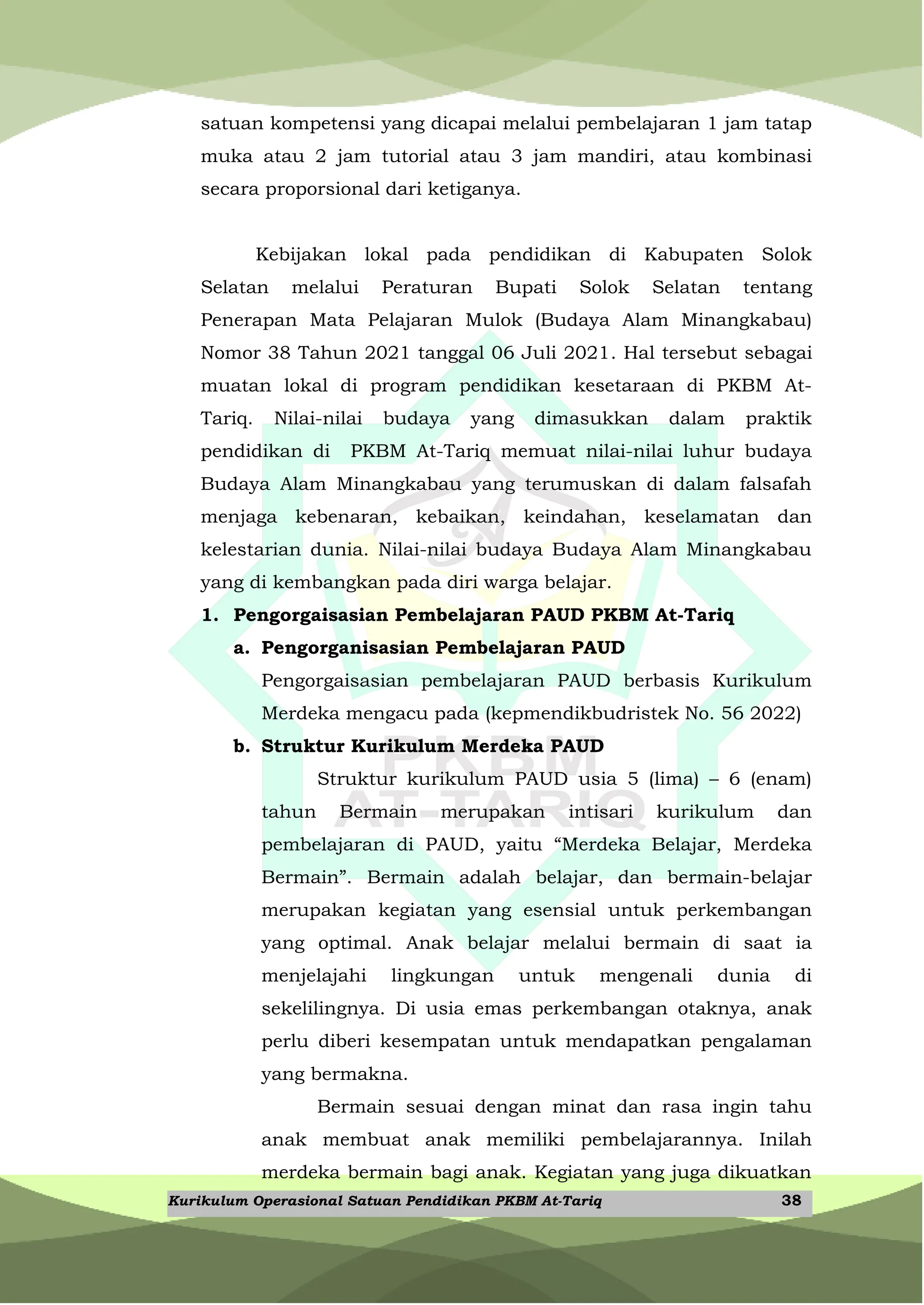 Kurikulum Satuan Pendidikan (KSP)PKBM AT-TARIQ OK 2024.docx