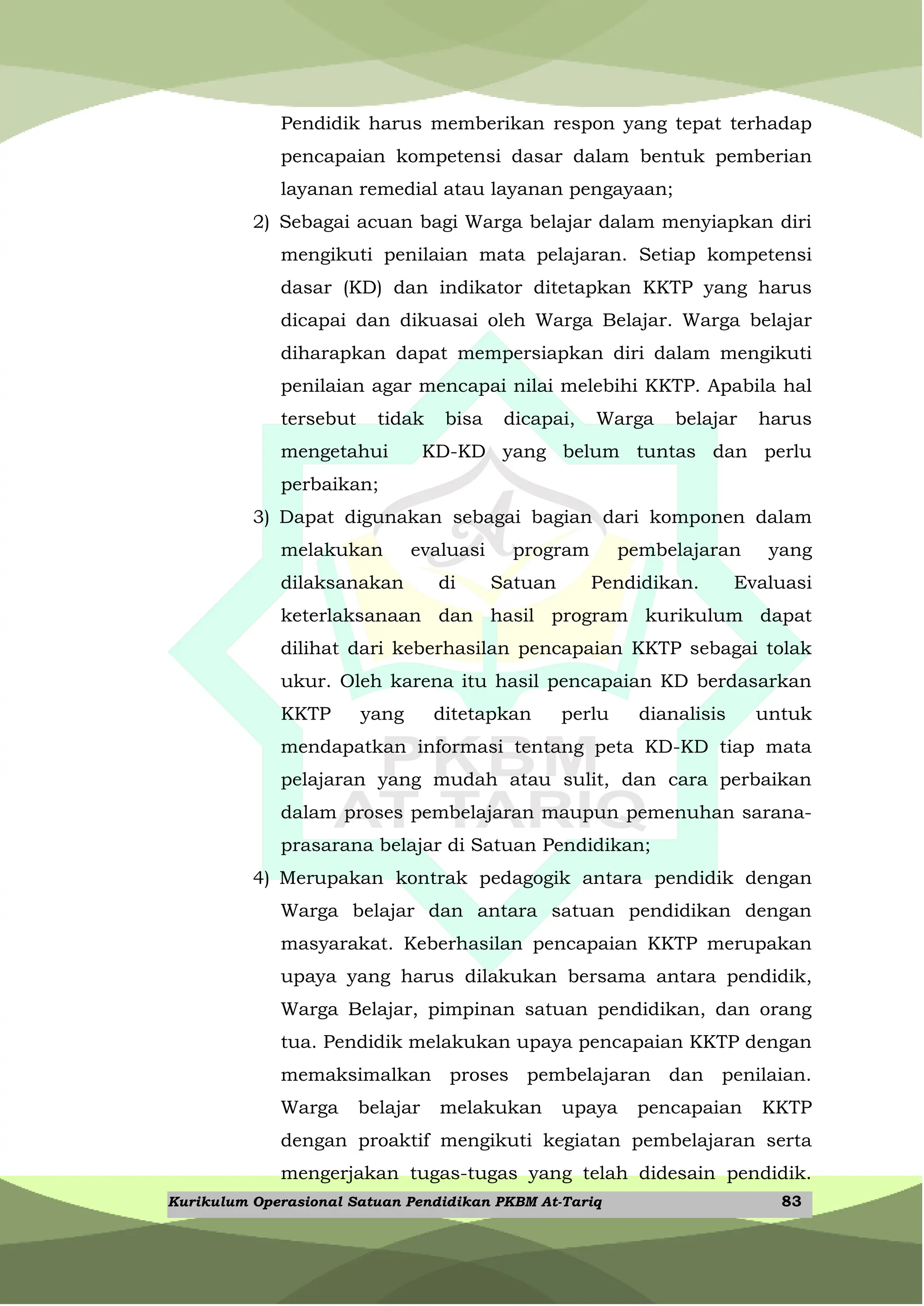 Kurikulum Satuan Pendidikan (KSP)PKBM AT-TARIQ OK 2024.docx