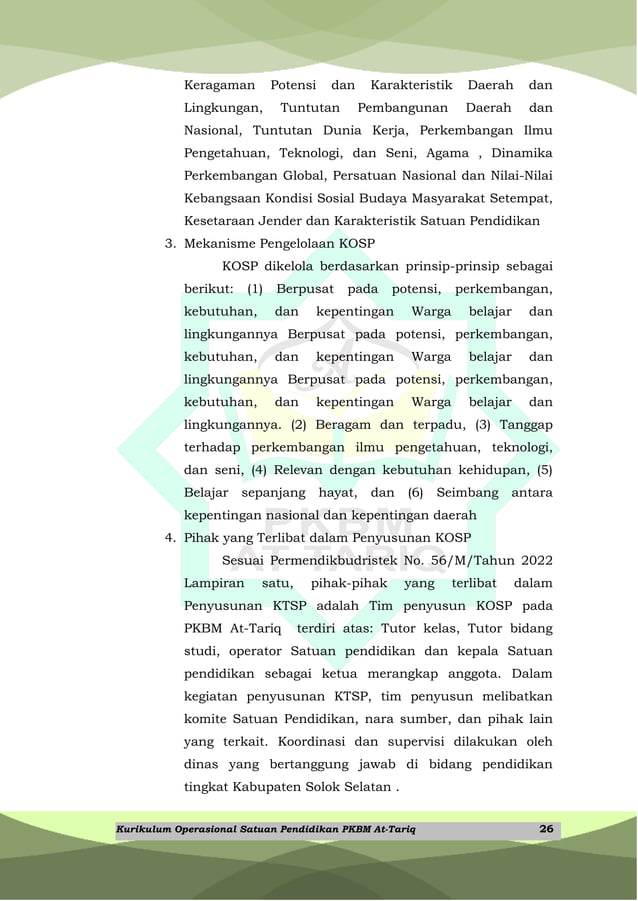 Kurikulum Satuan Pendidikan (KSP)PKBM AT-TARIQ OK 2024.docx