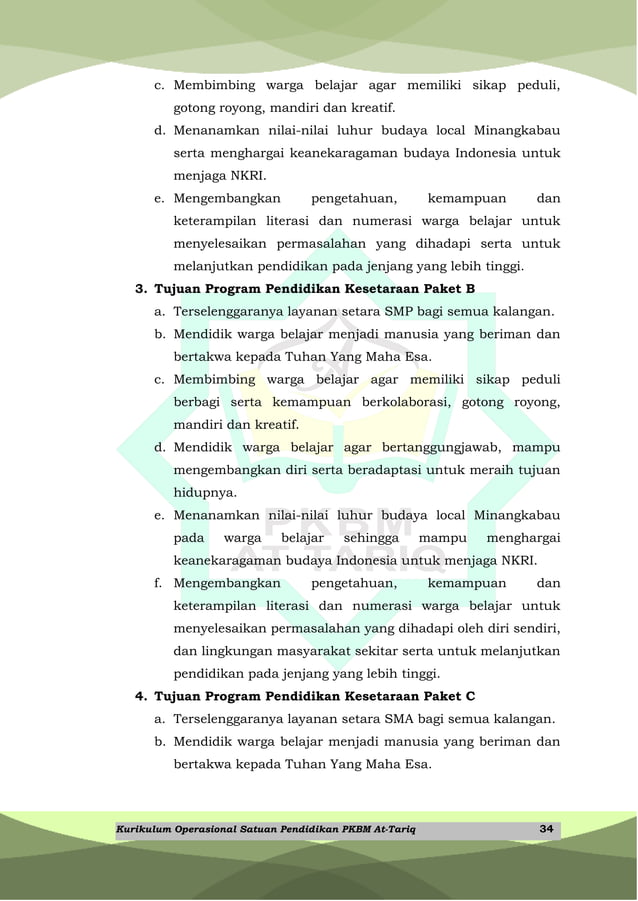 Kurikulum Satuan Pendidikan (KSP)PKBM AT-TARIQ OK 2024.docx