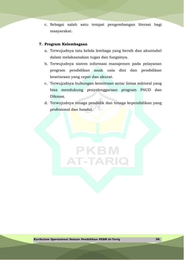 Kurikulum Satuan Pendidikan (KSP)PKBM AT-TARIQ OK 2024.docx