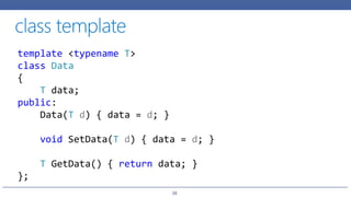 [KOSSA] C++ Programming - 14th Study - template | PDF