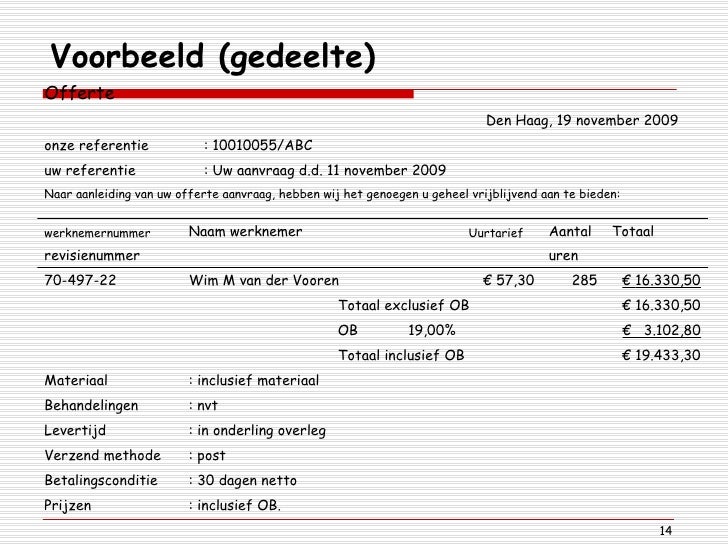 Kostenraming Najaar 2009