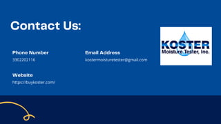 Koster Moisture tester | PPT