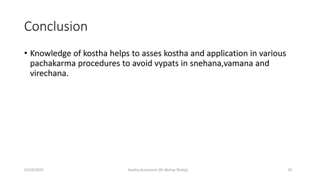 Kostha assesment.pptx | Hinduism | Religion & Spirituality