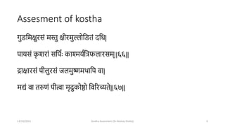 Kostha assesment.pptx | Hinduism | Religion & Spirituality
