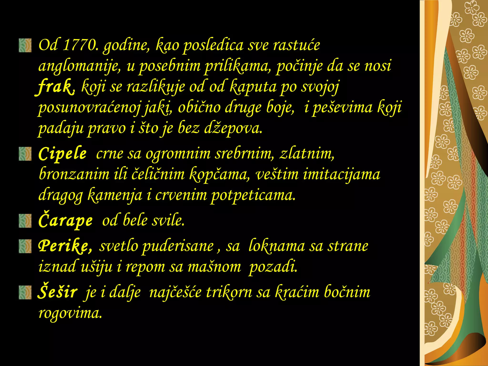 Kostim xviii veka regenstvo i rokoko | PPT