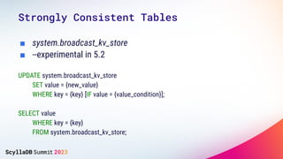 Raft After ScyllaDB 5.2: Safe Topology Changes | PDF
