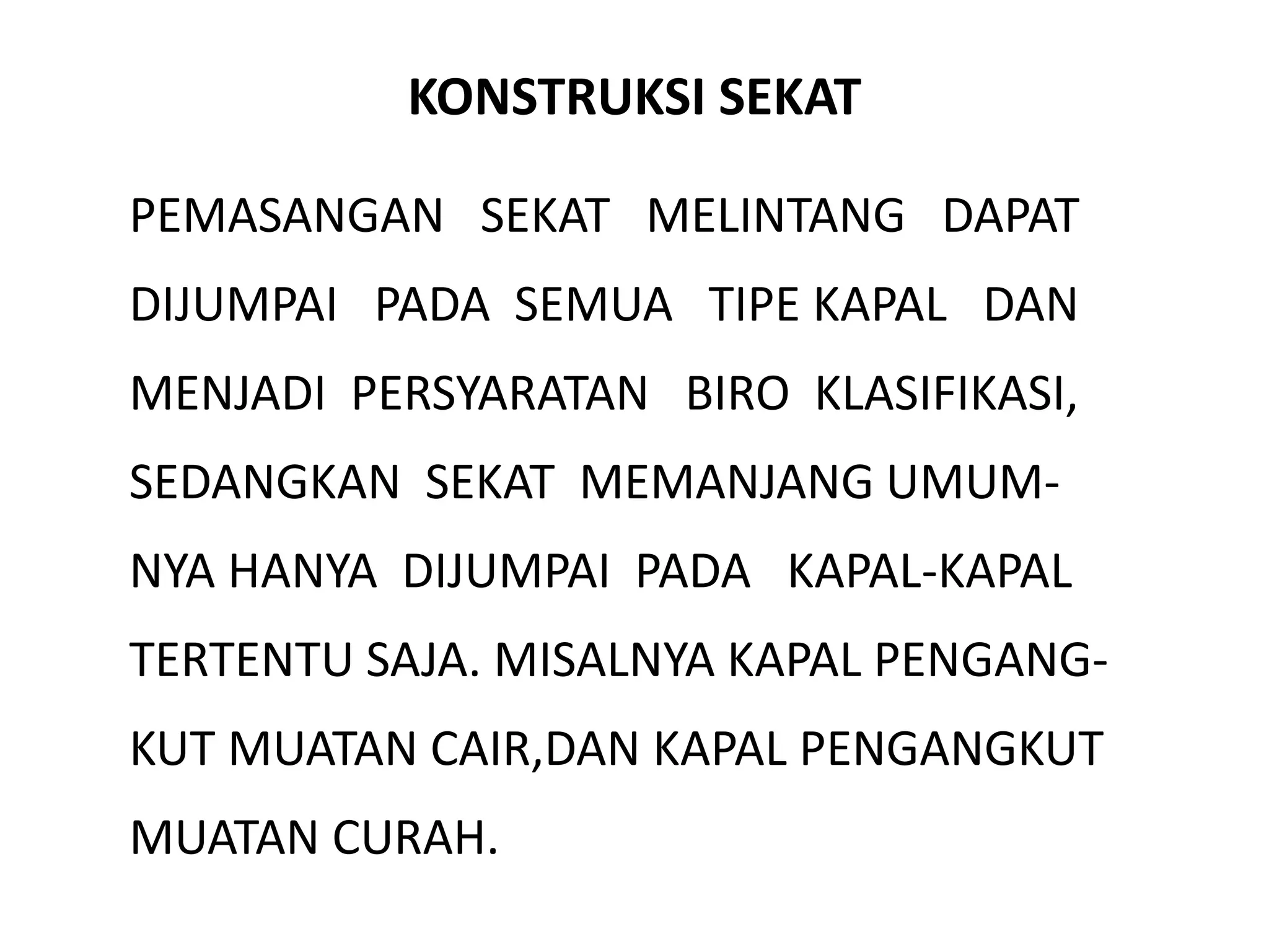 Kostruksi sekat | PPTX