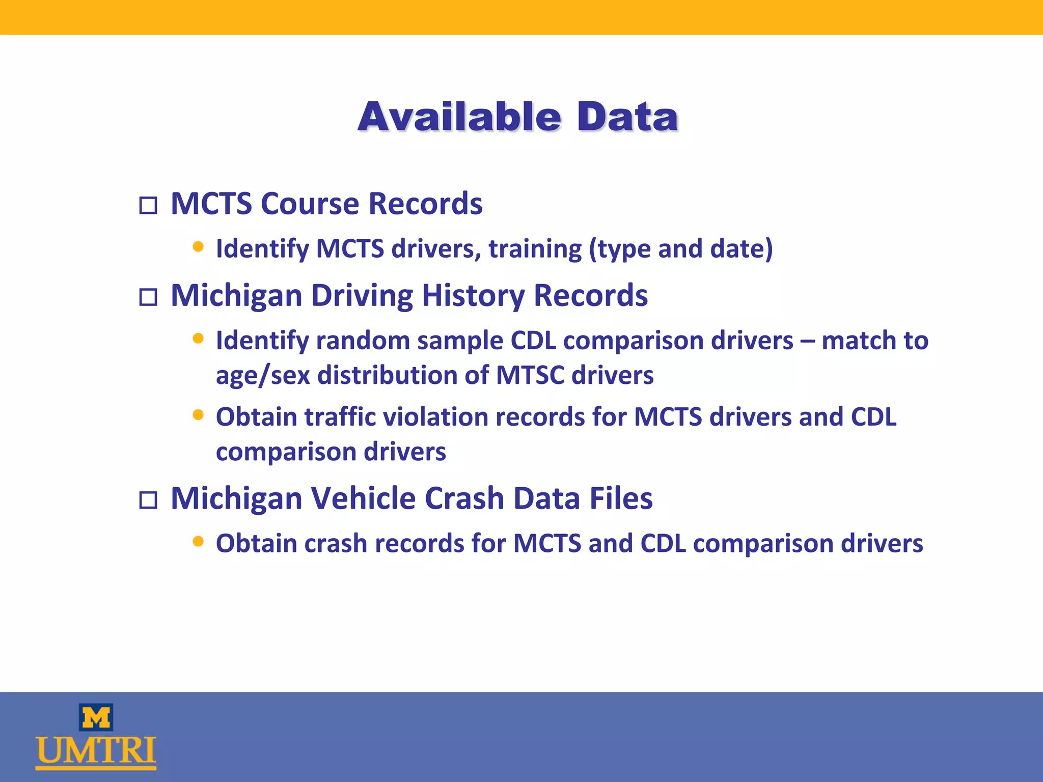 Measuring Safety Effects of Commercial Motor Vehicle Driver Training ...