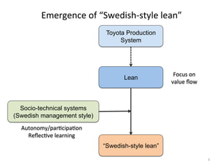 Kosuge observations on lean in sweden | PDF