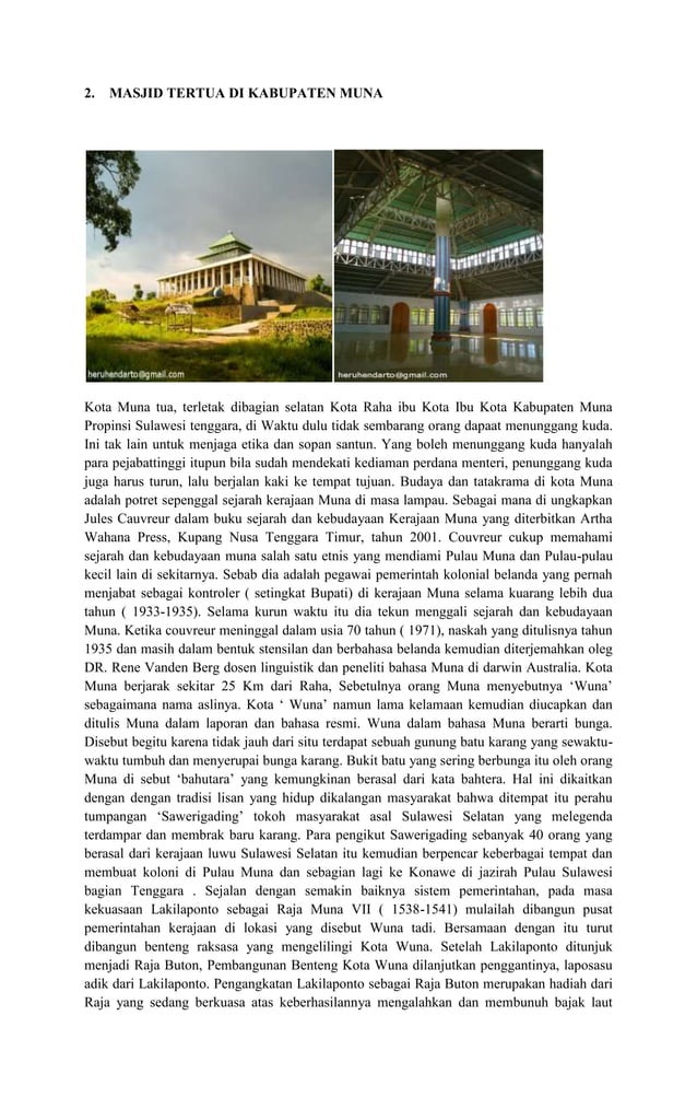 Kota bersejarah di kabupaten muna | DOCX