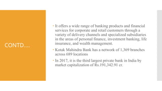 Kotak bank and ING Vysya bank merger | PPTX