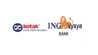 Kotak bank and ING Vysya bank merger | PPTX