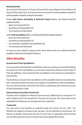 E-Brochure For Kotak Fortune Maximiser - Kotak Life | PDF
