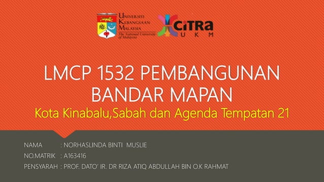 Kota kinabalu dan agenda 21 | PPT