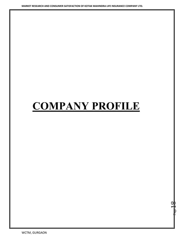 Kotak life insurance Project Report | DOCX | Life Insurance | Insurance