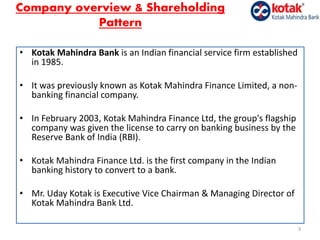 Equity Research Report of Kotak mahindra bank | PPTX