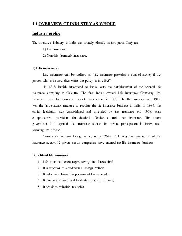 Life Insurance Corporation Of India Project Pdf