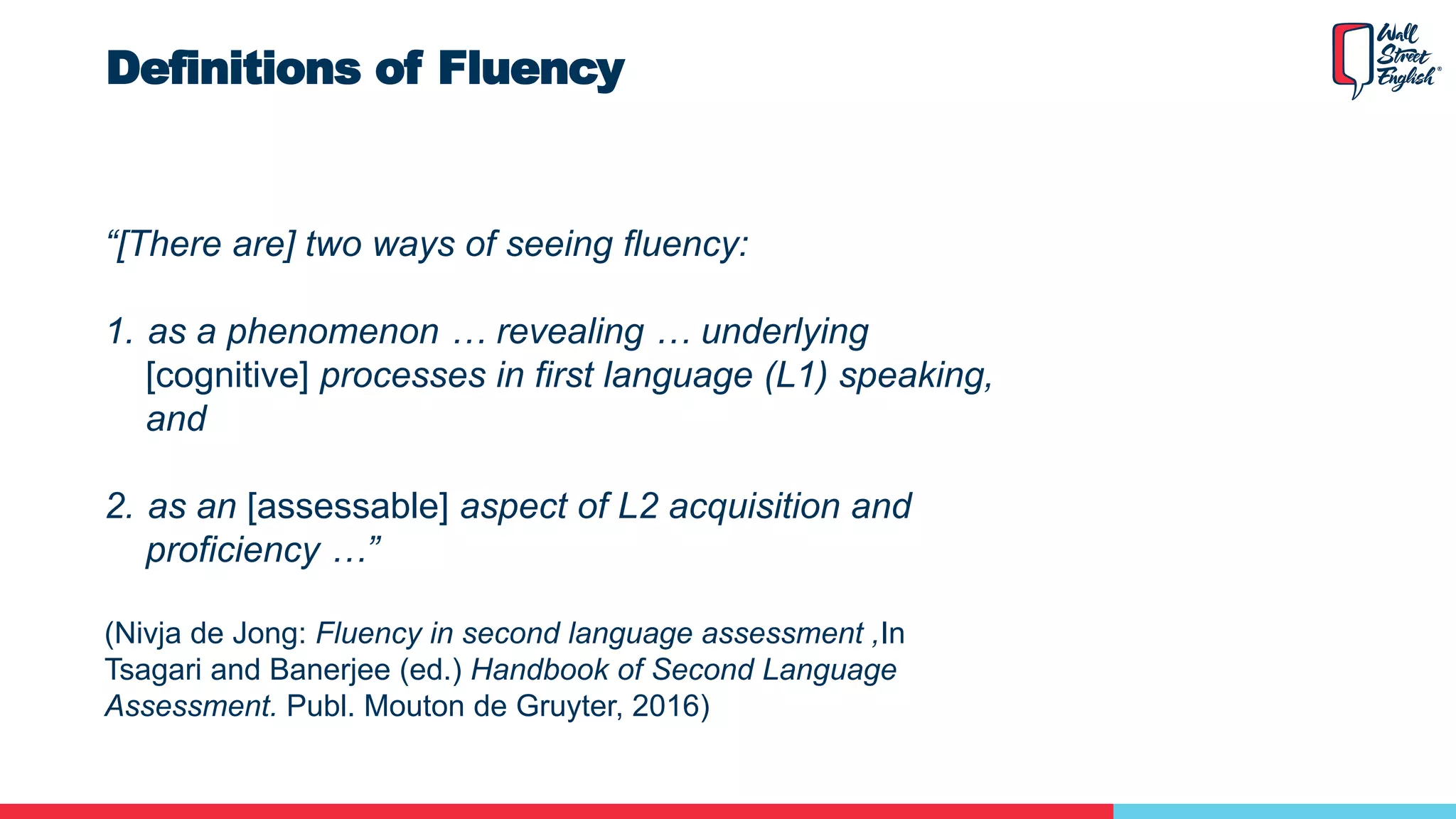 Fluency assessment and remediation: what works? | PPT