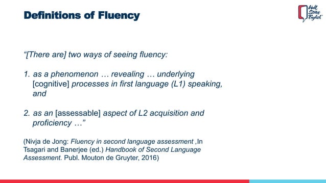 Fluency assessment and remediation: what works? | PPT