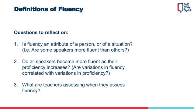 Fluency assessment and remediation: what works? | PPT