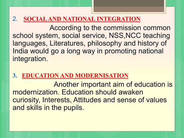 Kothari commission 1964 - 66 | PPTX | Education industry | Industries