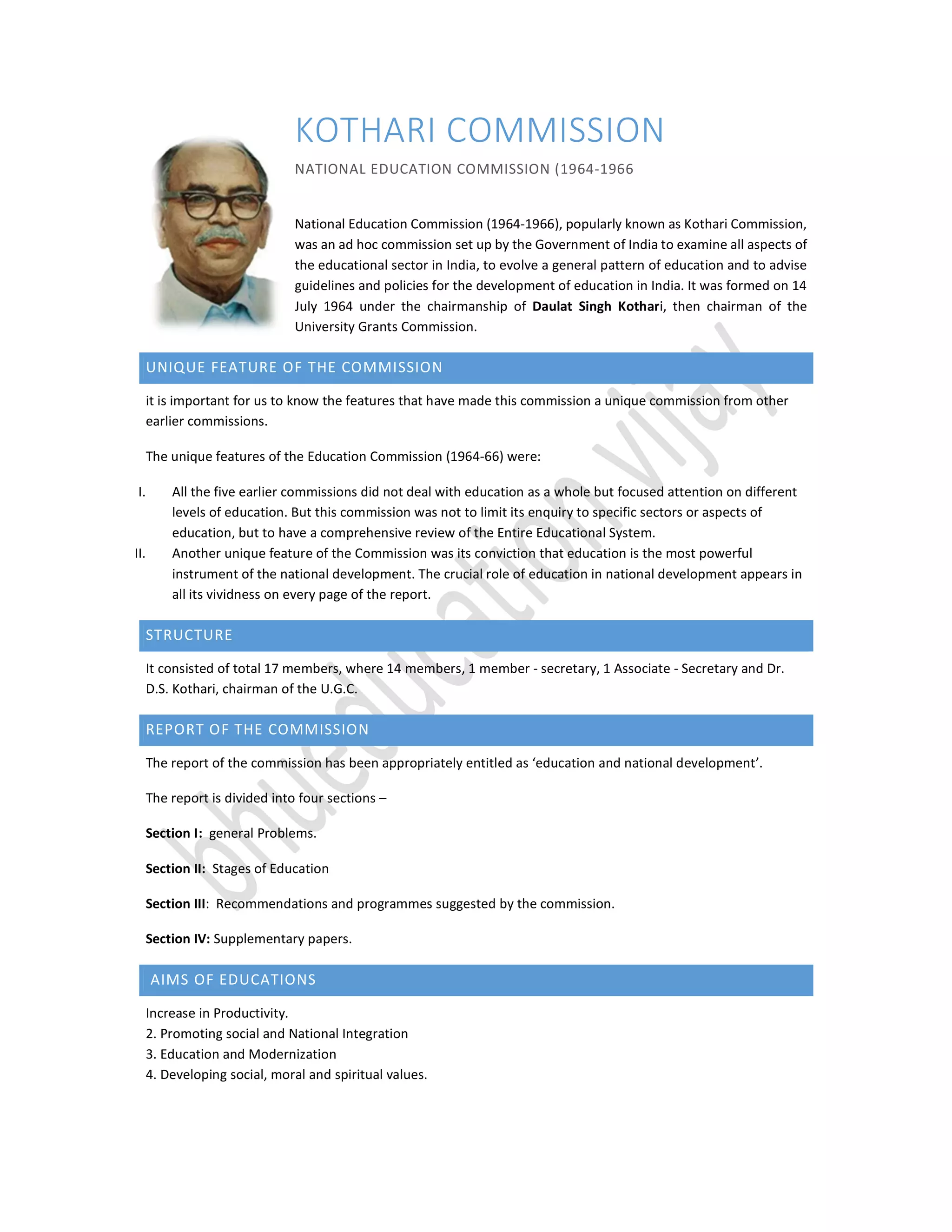 Kothari commission | PDF