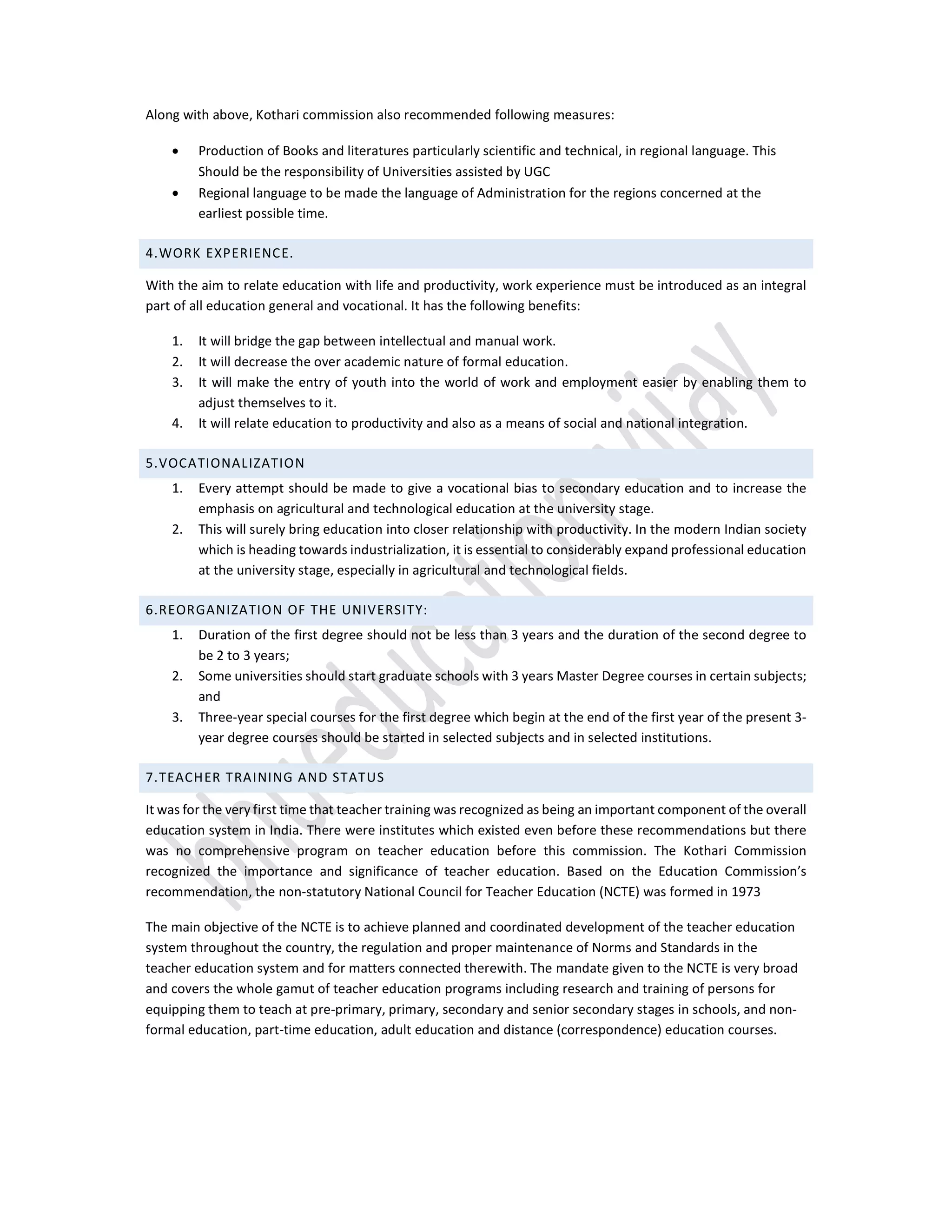 Kothari commission | PDF