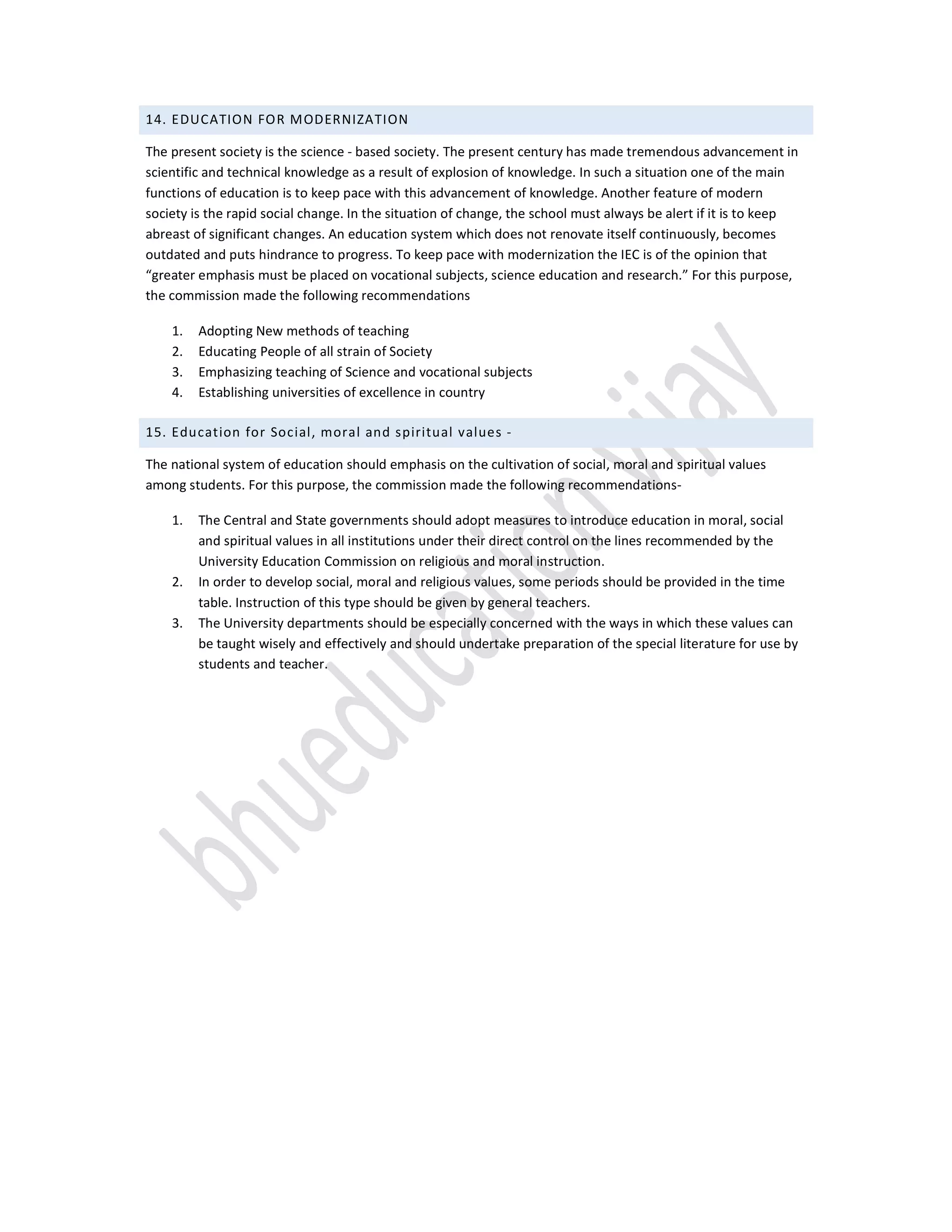 Kothari commission | PDF