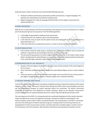 Kothari commission | PDF