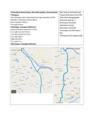 Koti linga dharmapuri route | DOC