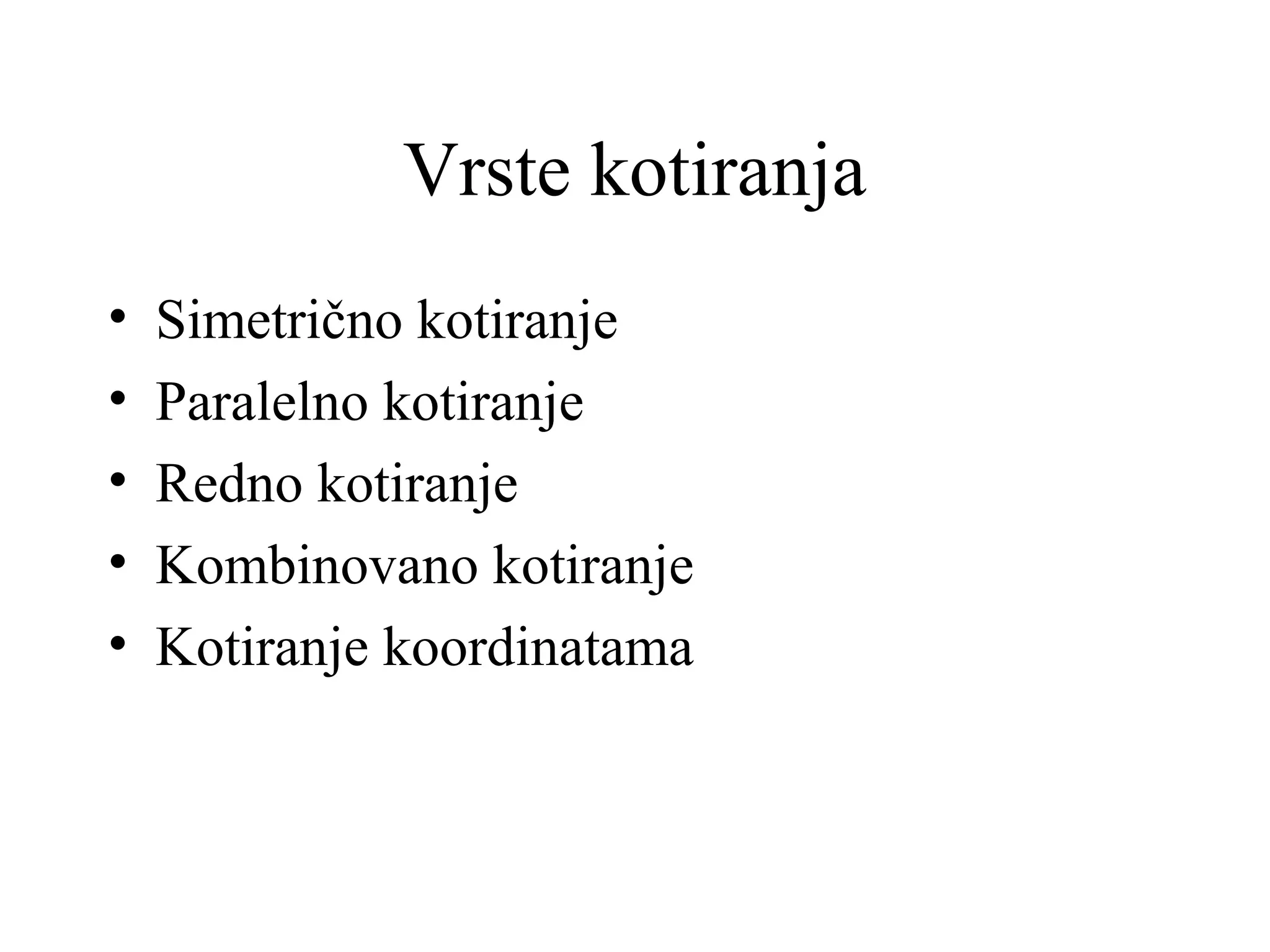 Kotiranje | PPT
