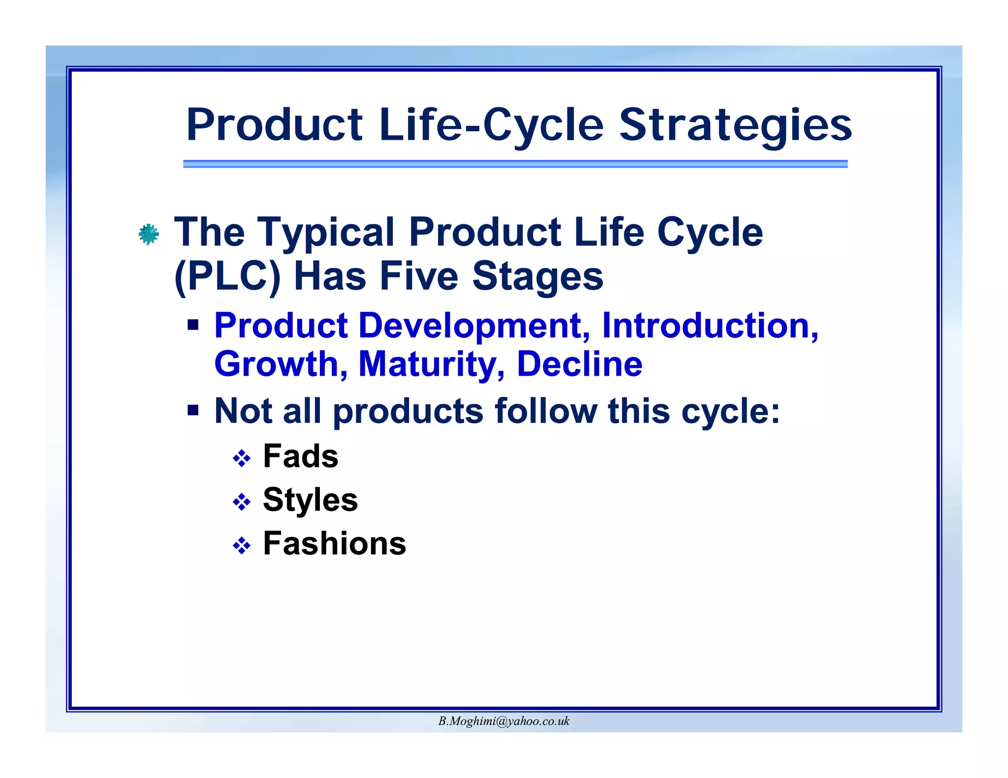 Kotler 10 new-product development and product life-cycle strategies moghimi | PDF
