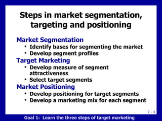 Segmentation, Targeting, and Positioning | PPT