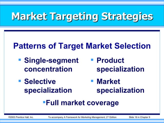 Identifying Market Segments and Selecting Target Markets | PPT