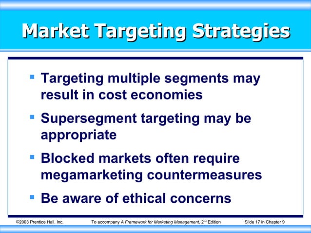 Identifying Market Segments and Selecting Target Markets | PPT