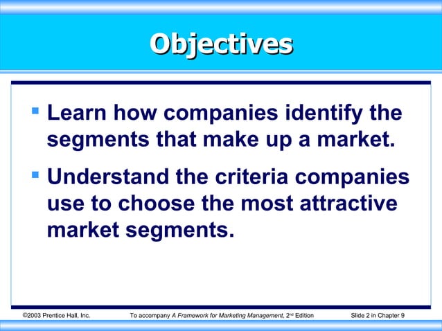 Identifying Market Segments and Selecting Target Markets | PPT