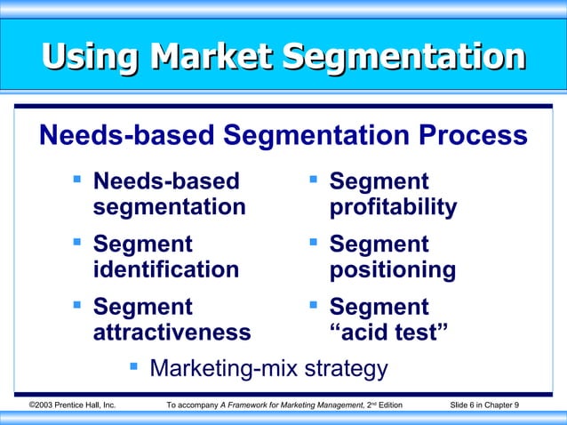Identifying Market Segments and Selecting Target Markets | PPT