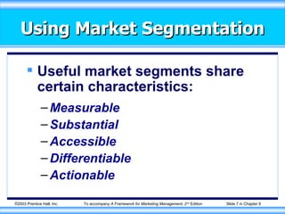 Identifying Market Segments and Selecting Target Markets | PPT