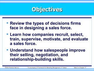 Managing the Sales Force | PPT