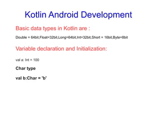 2#Kotlin programming tutorials(data types and hello world) | ODP