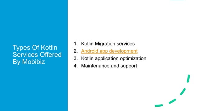 Types Of Kotlin App Development Services | PPT