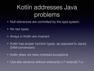 Introduction to Kotlin JVM language | PPT