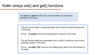 Kotlin arrays | PPT