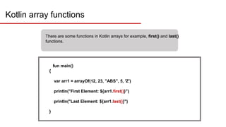 Kotlin arrays | PPT