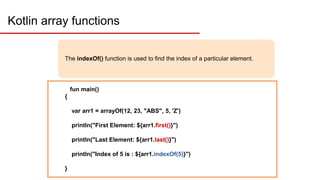 Kotlin arrays | PPT